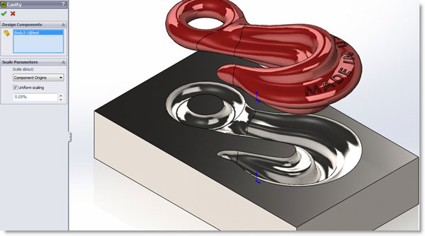 آموزش دستور Cavity در سالیدورک پکیچ طراحی قالب پلاستیک Solidworks